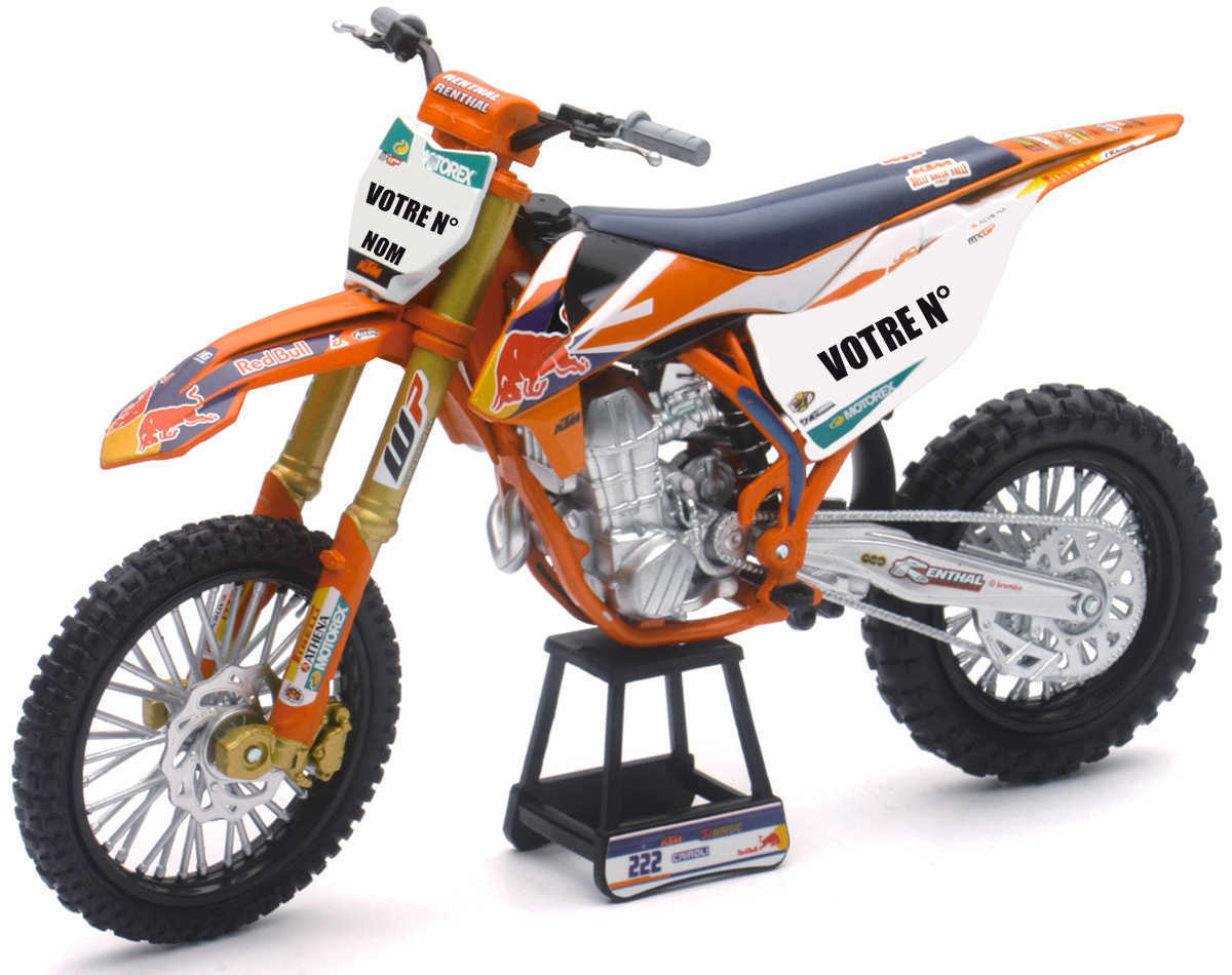 Miniature KTM Red Bull avec votre N° et Nom New Ray