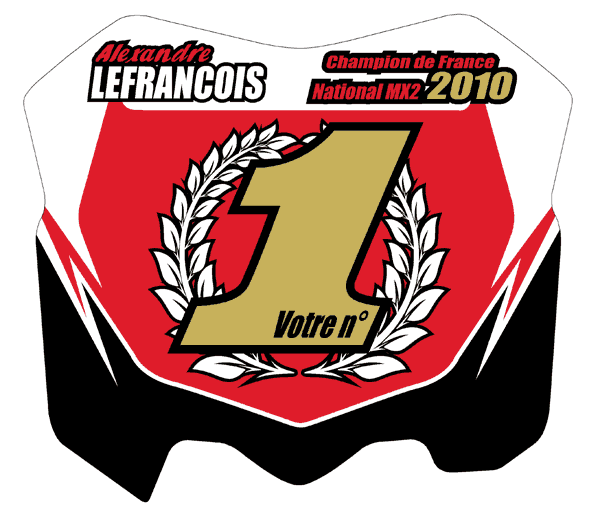 Kit plaque avant N°1 incrusté Mx Stickers - KPN1
